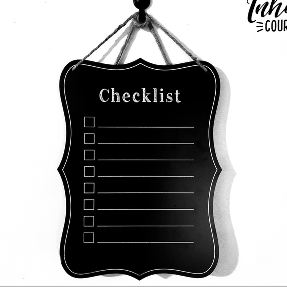 Wall Decor | Checklist Chalkboard | Poshmark
